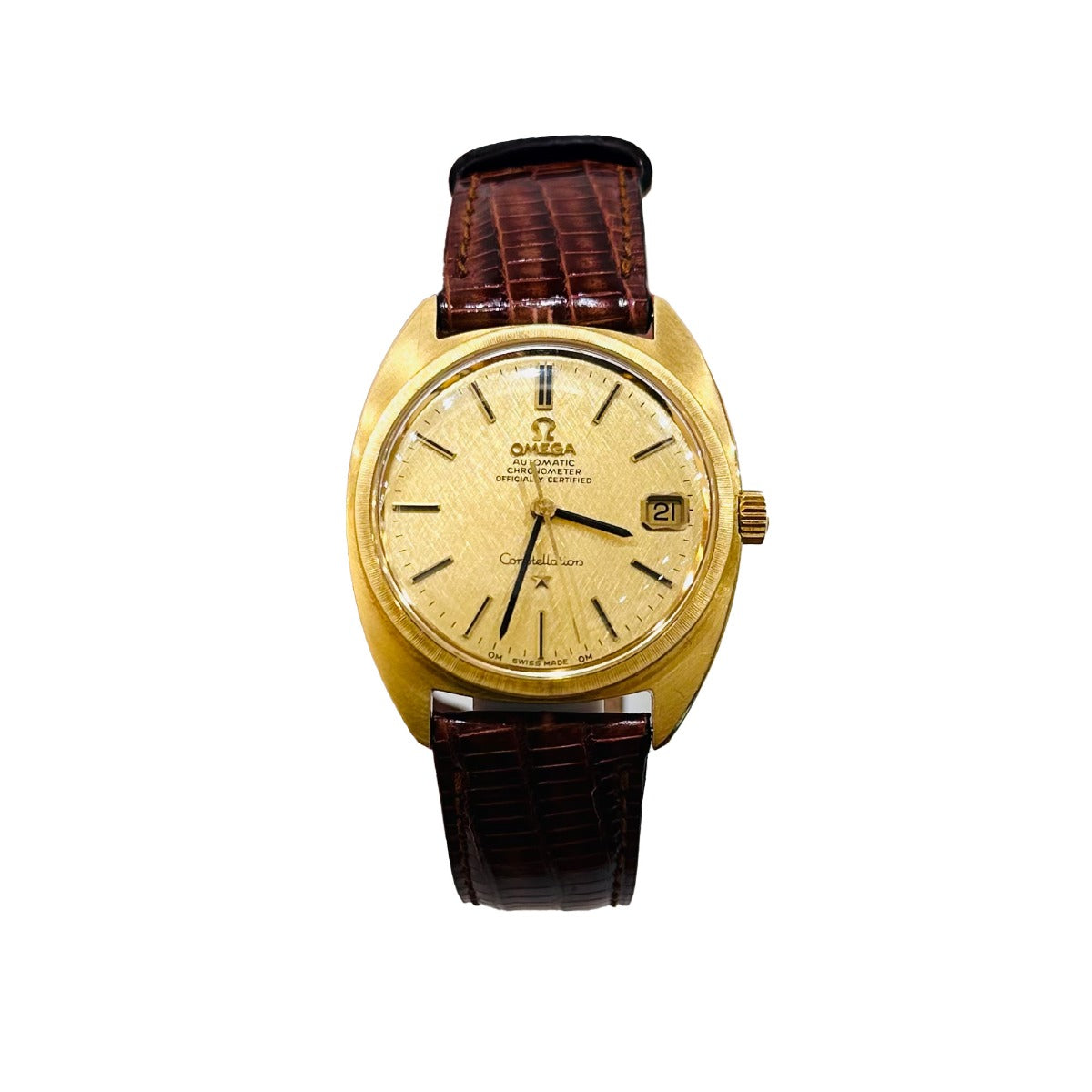 Omega Constellation 18K Yellow Gold Vintage Automatic Watch – Rare Swi ...